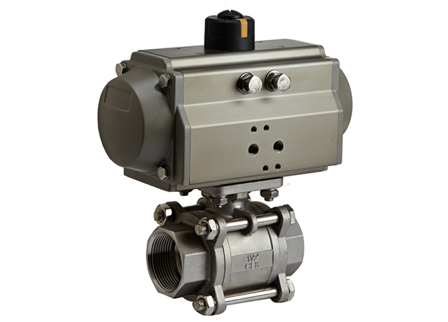 Pneumatic 3pieces srew thread ball valve from China manufacturer - Valco